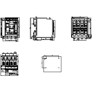 Offener Leistungsschalter 3WA1, FS 1, 630 A / 800 A / 1000 A, 55 kA ...